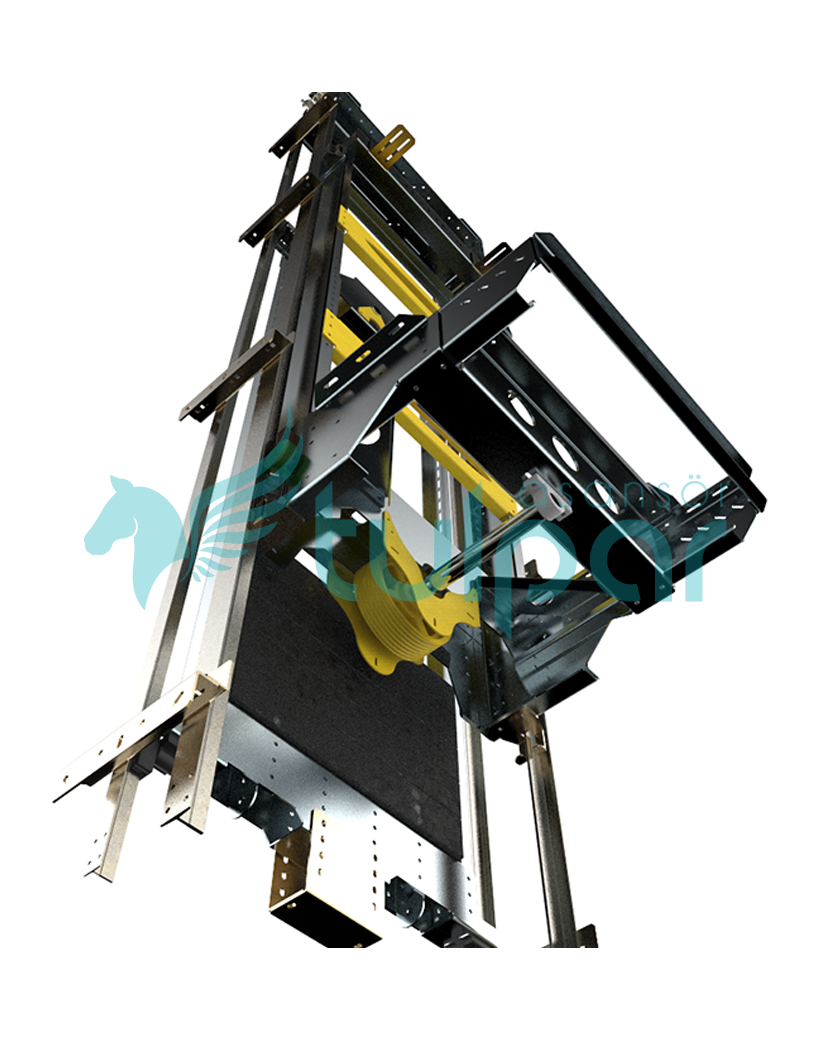 Tulpar Lift | CABIN AND COUNTERWEIGHT FRAMES